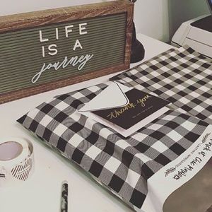 @jodes.co.xo | Office | Sale Buffalo Plaid Poly Mailers | Poshmark